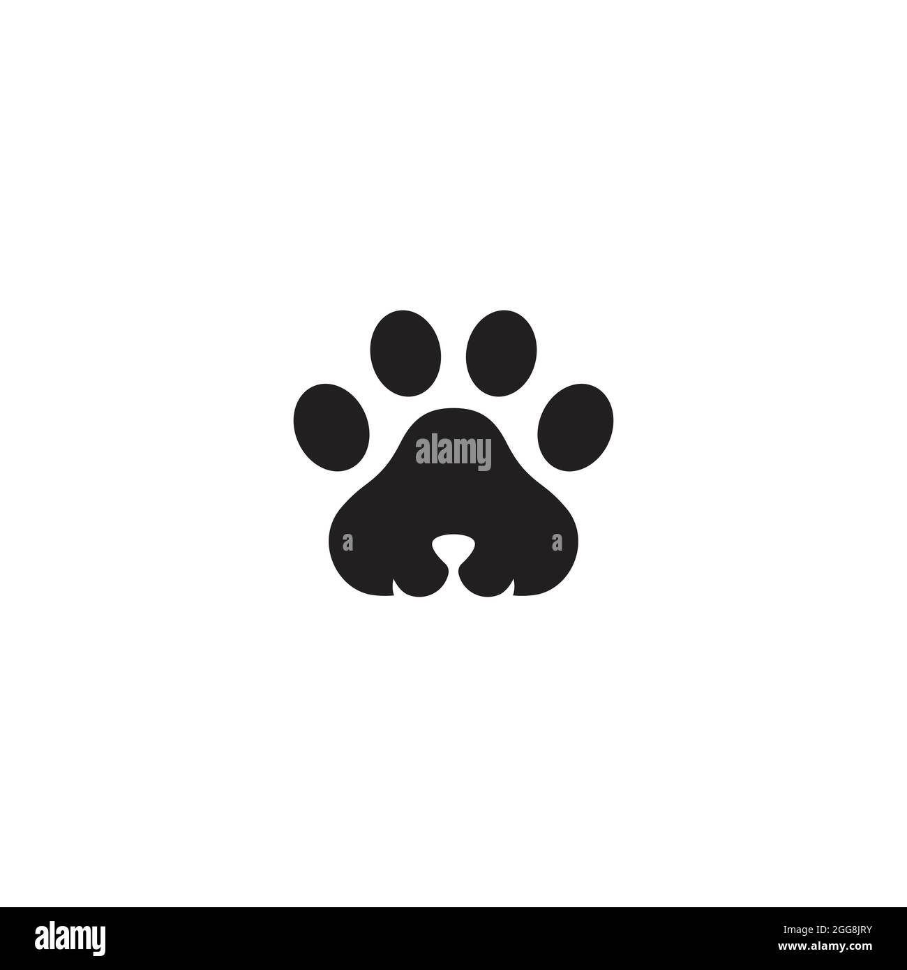 Paw Logo design vector illustration design template Stock Photo - Alamy
