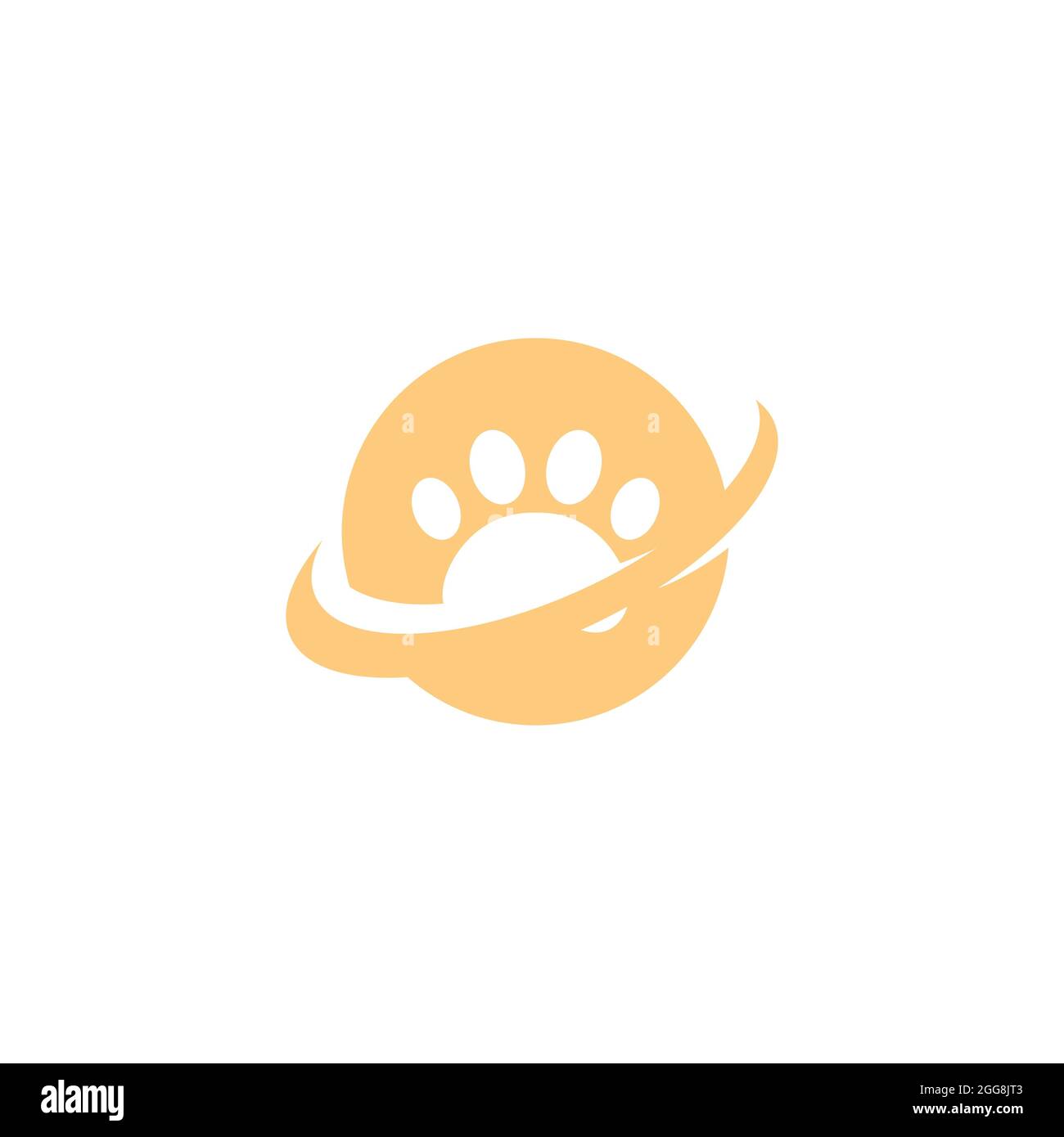 Paw Logo design vector illustration design template Stock Photo - Alamy