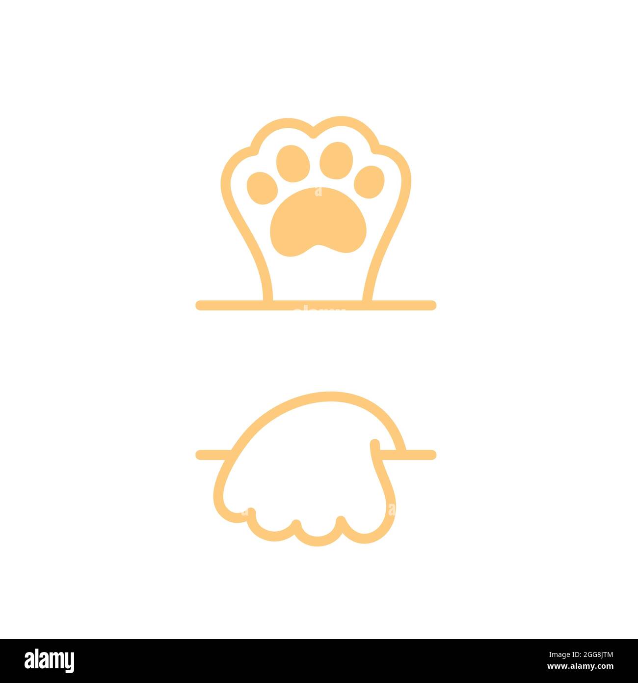 Paw Logo design vector illustration design template Stock Photo - Alamy