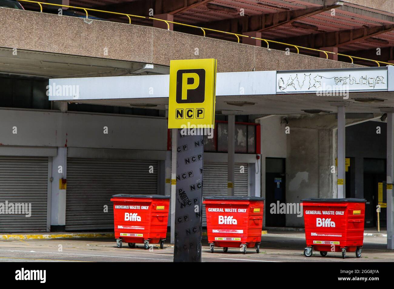 A National Car Parks (NCP) sign seen outside its exterior in Bristol ...
