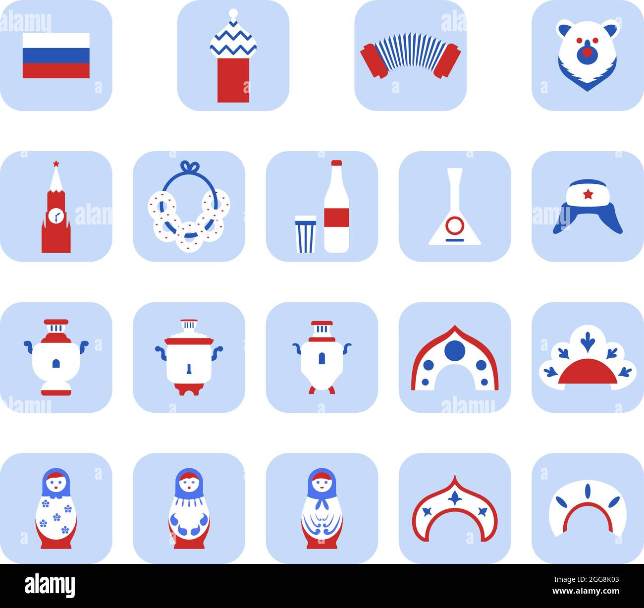 Russian culture, illustration, vector, on a white background Stock ...