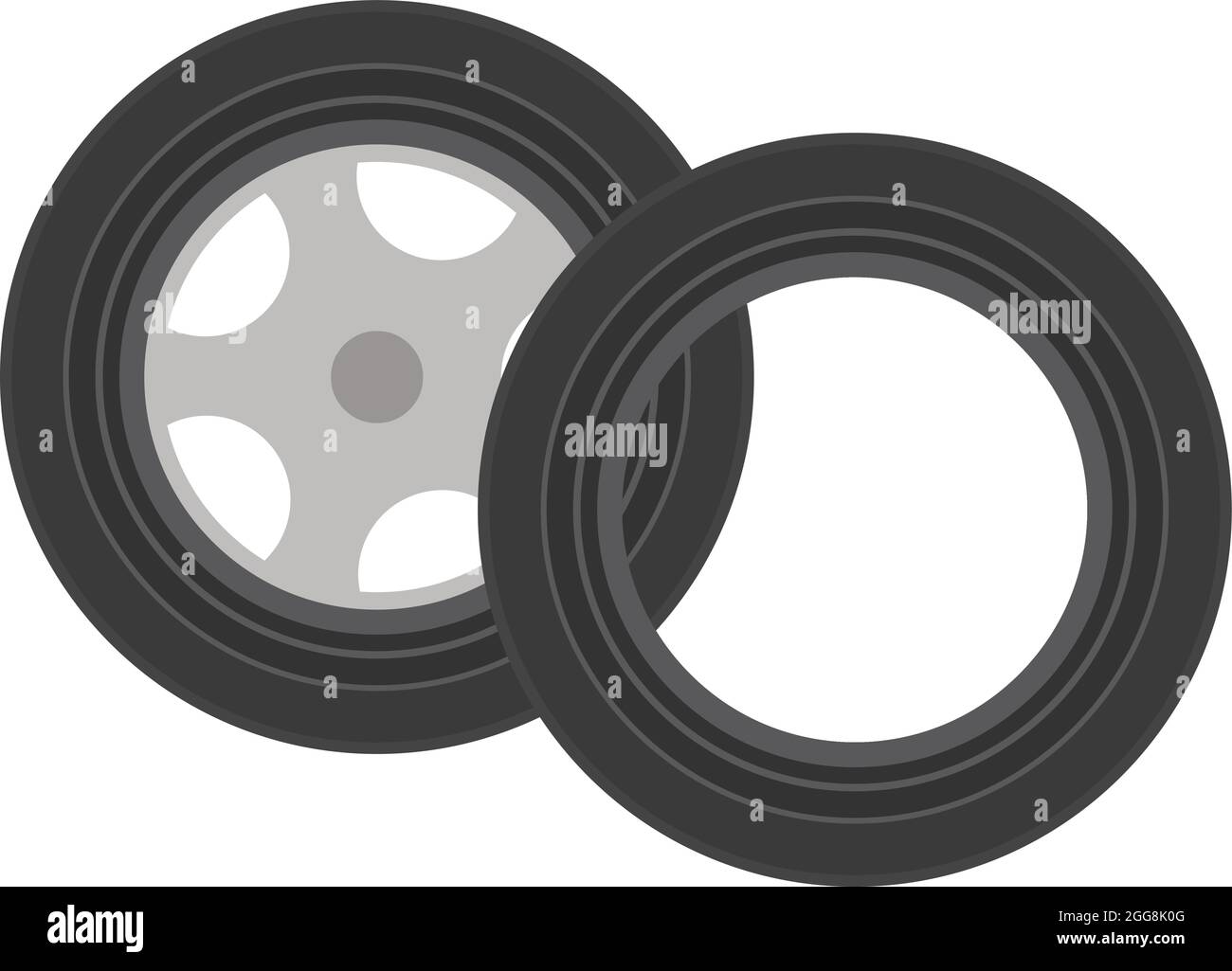 Rubber tires, illustration, vector on a white background Stock Vector ...