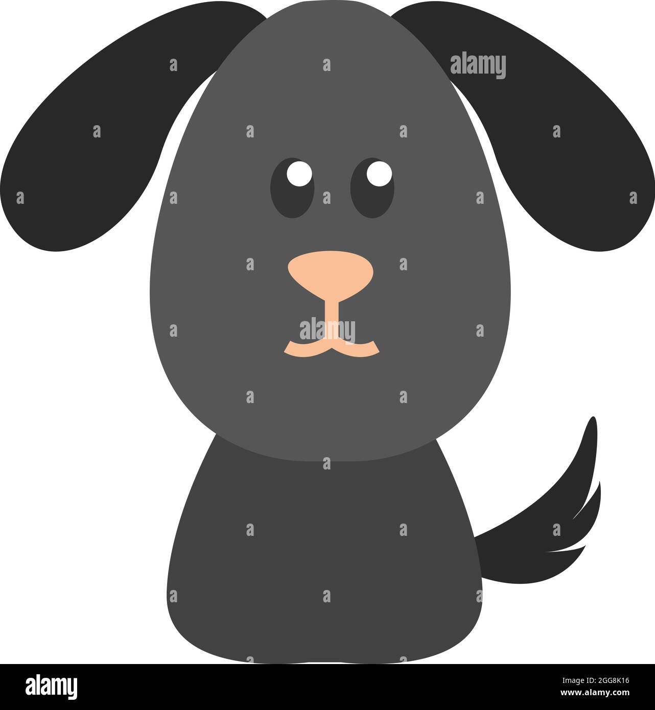 Funny gray dog Stock Vector Images - Alamy