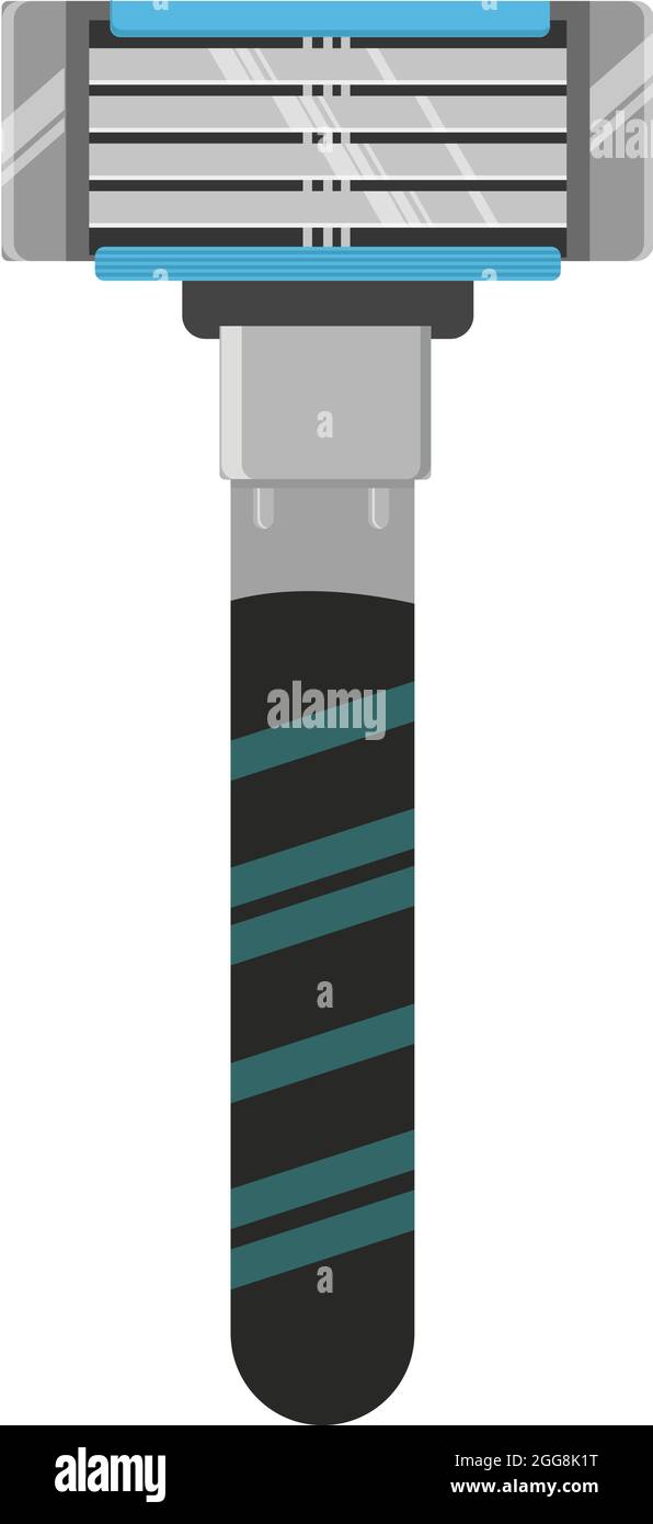Blue razor, illustration, vector on a white background Stock Vector ...
