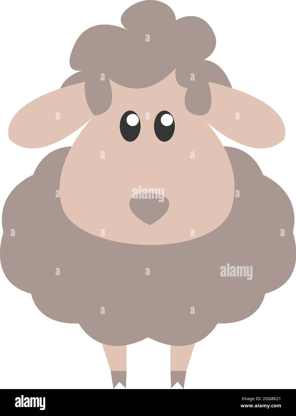 Baby sheep, illustration, vector, on a white background Stock Vector ...