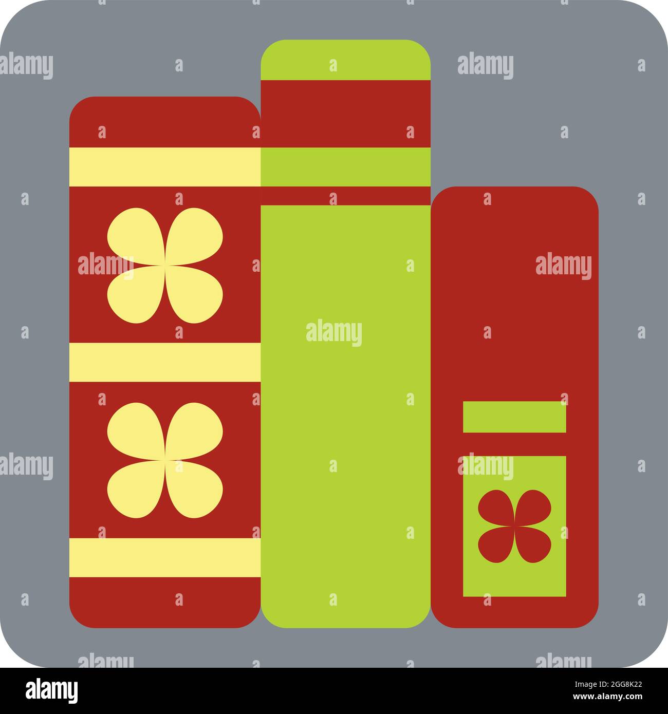 Three different books, illustration, vector, on a white background ...