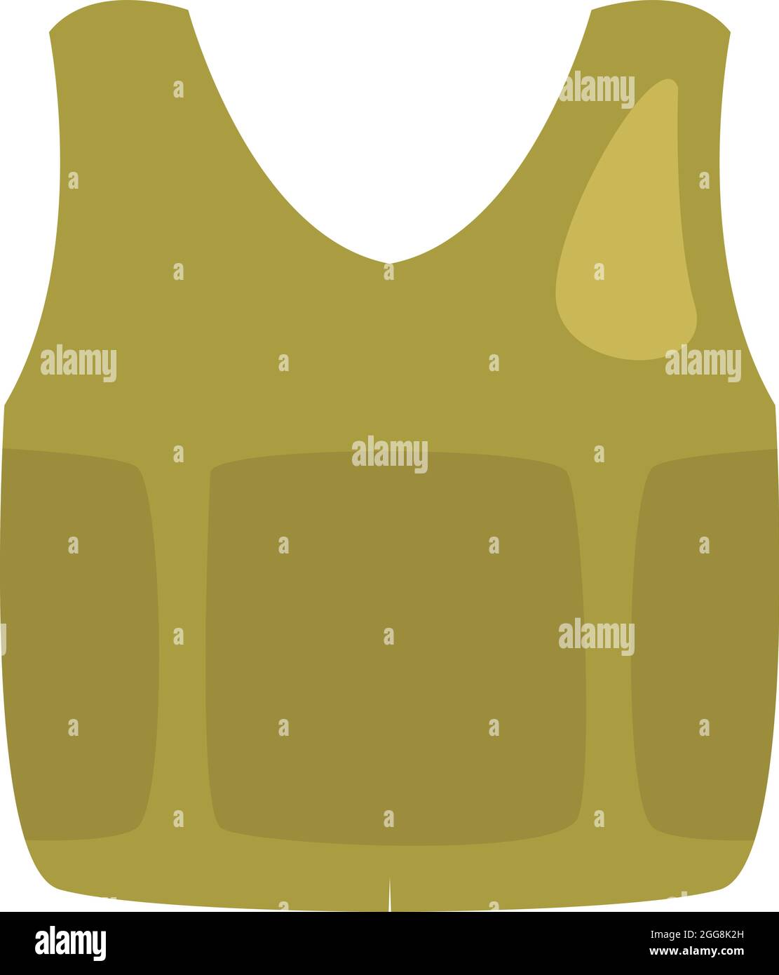 Army body armour, illustration, vector, on a white background Stock ...