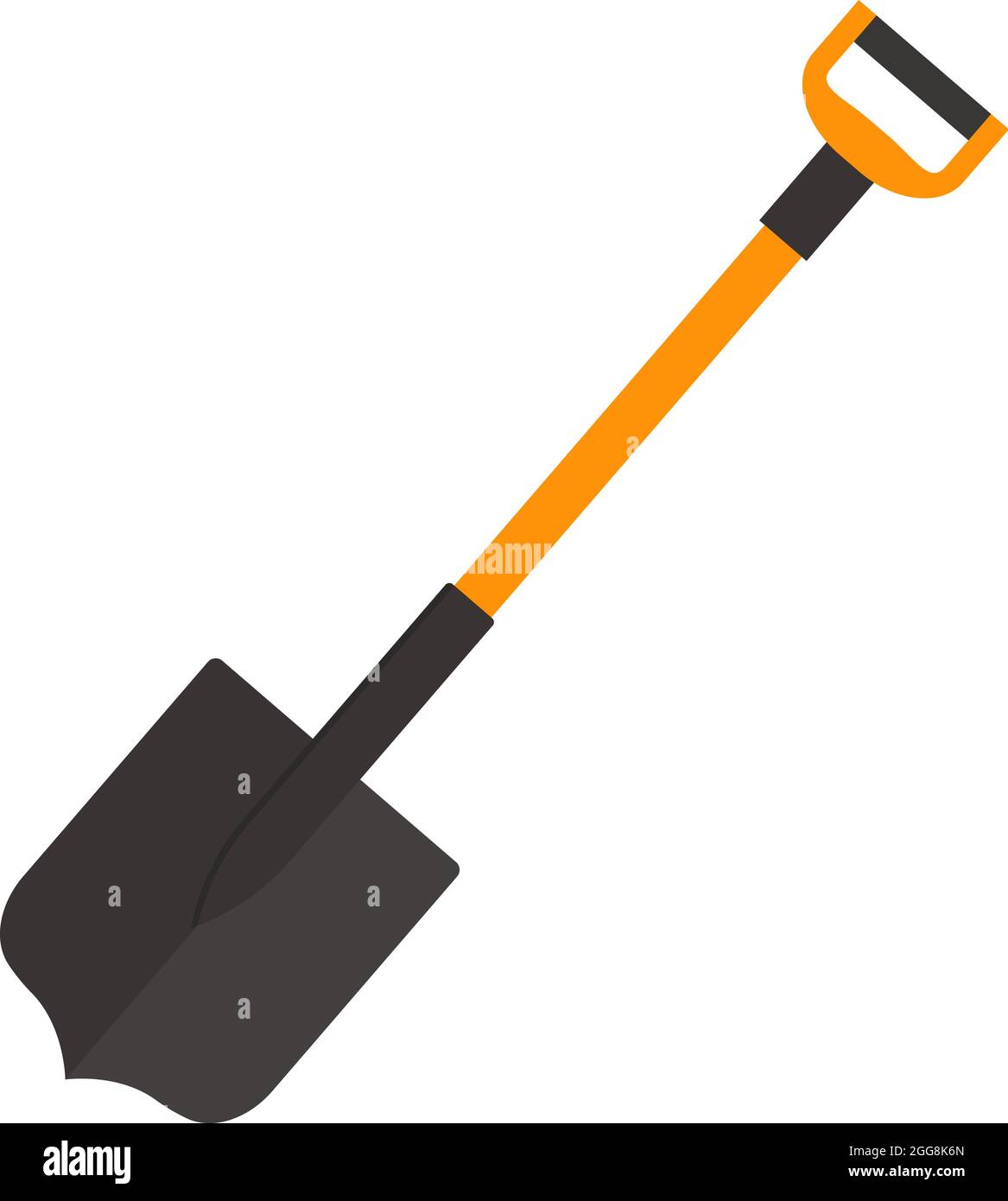 Black spade, illustration, vector on a white background Stock Vector ...
