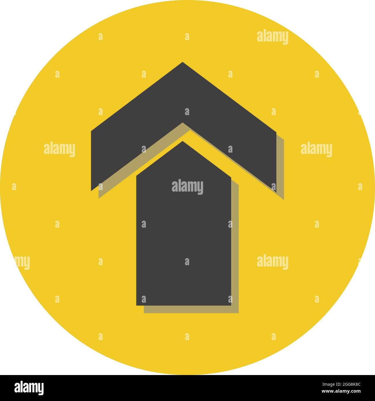 Uploading arrow button, illustration, vector, on a white background ...