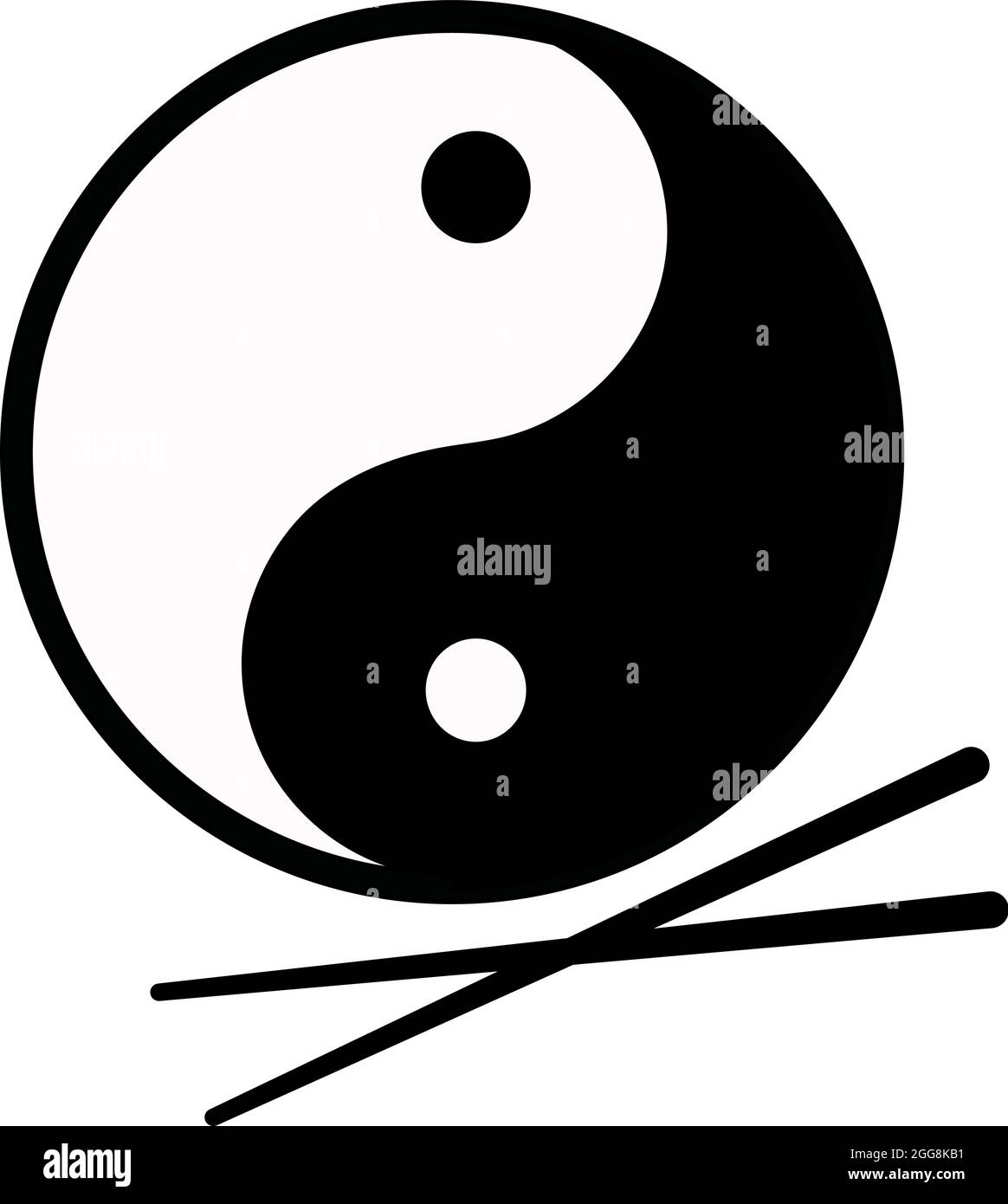China yin yang, illustration, vector, on a white background Stock ...