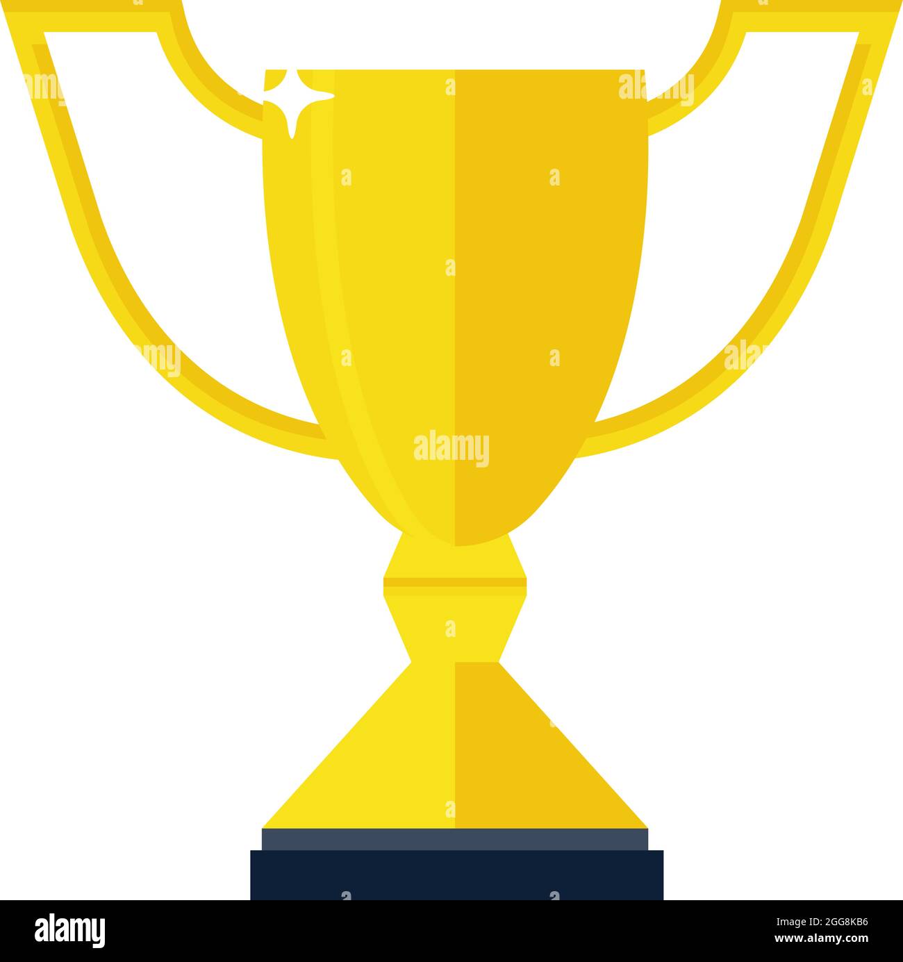Golden trophy, illustration, vector on a white background Stock Vector ...