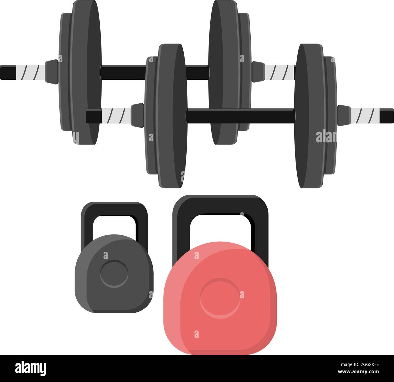 Various weights, illustration, vector on a white background Stock ...