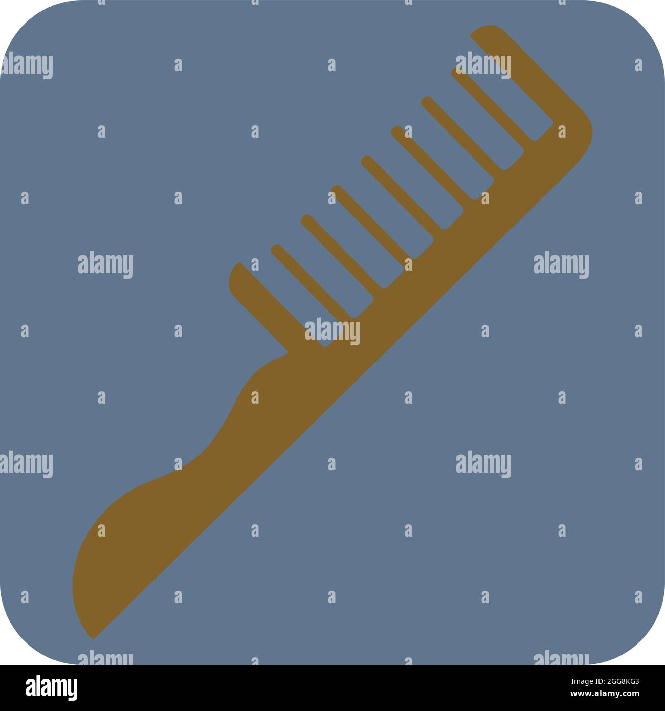 Brown barbers comb, illustration, vector, on a white background Stock ...