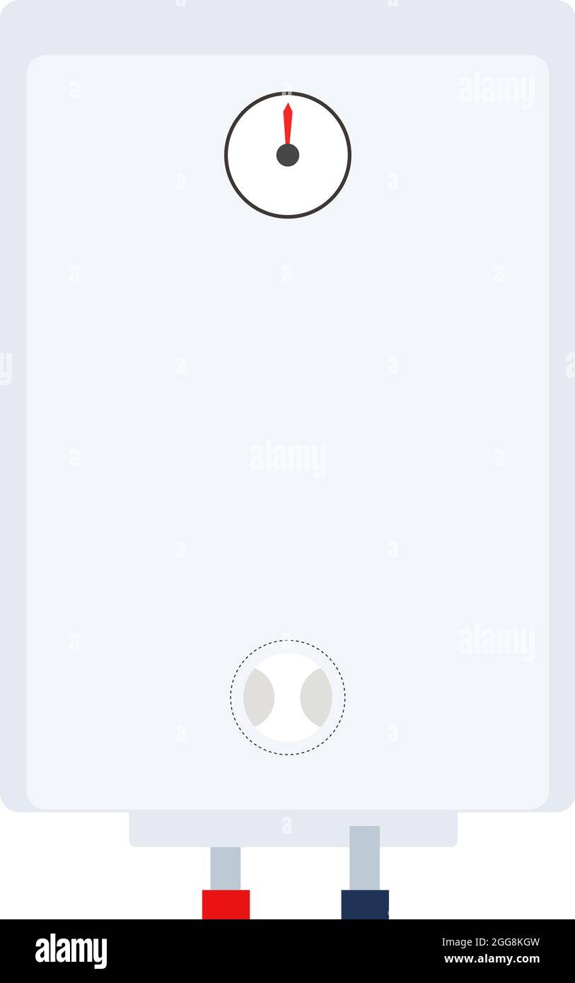 White water heater, illustration, vector on a white background Stock ...