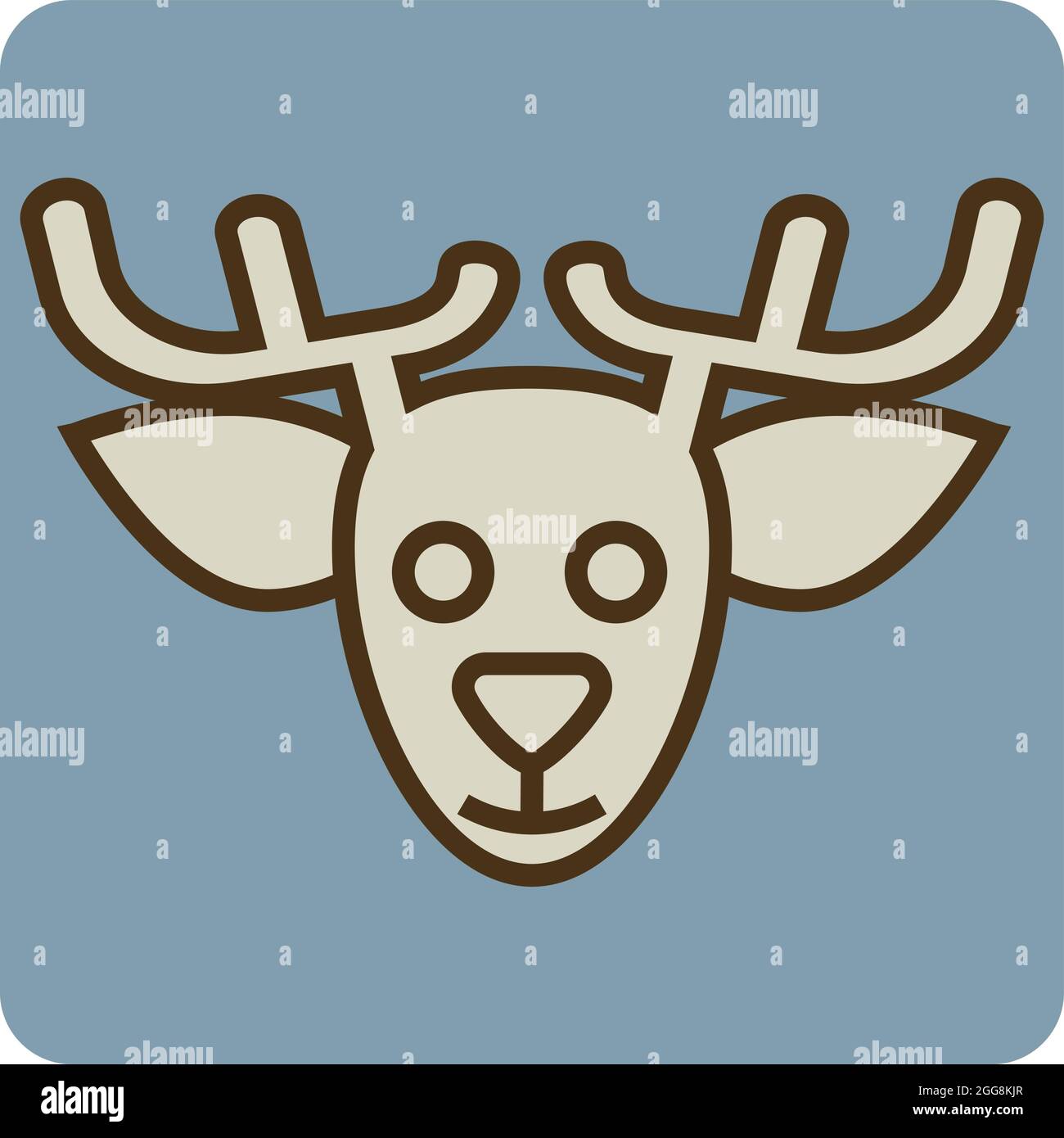 Deer face black background Cut Out Stock Images & Pictures - Alamy