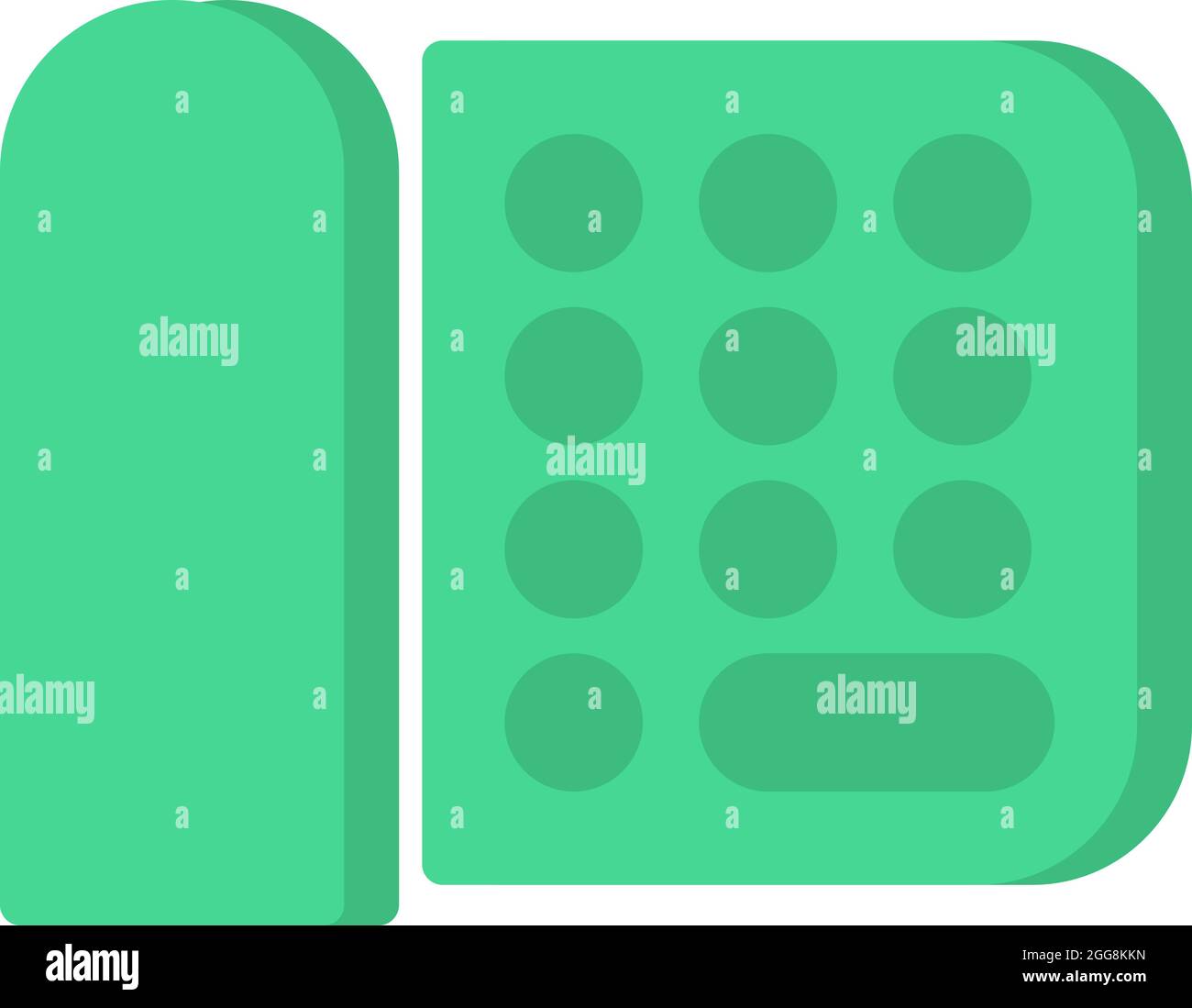 Dial phone app, illustration, vector, on a white background Stock ...