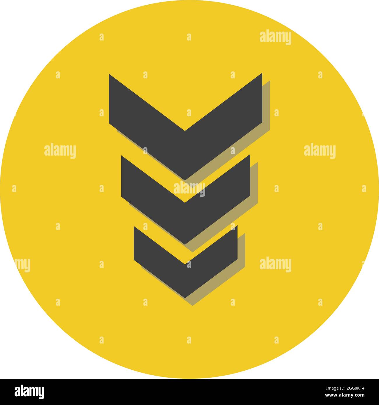 Three arrows pointing down, illustration, vector, on a white background Stock Vector Image & Art ...