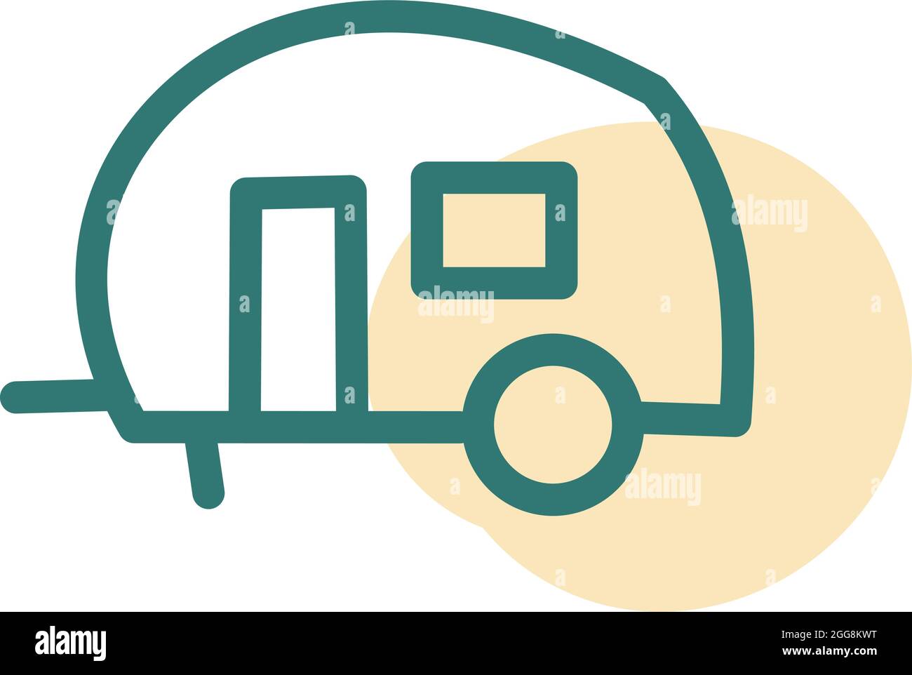 Moving trailer, illustration, vector, on a white background Stock ...