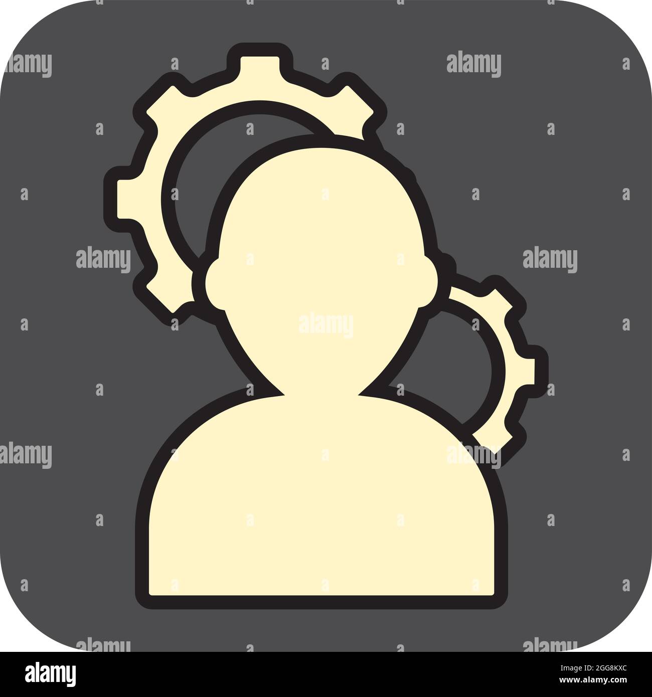 Man gear icon vector hi-res stock photography and images - Alamy