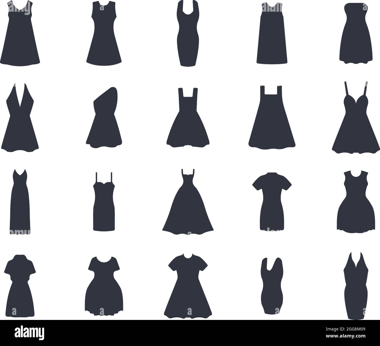 Girl with blue dresses Stock Vector Images - Alamy