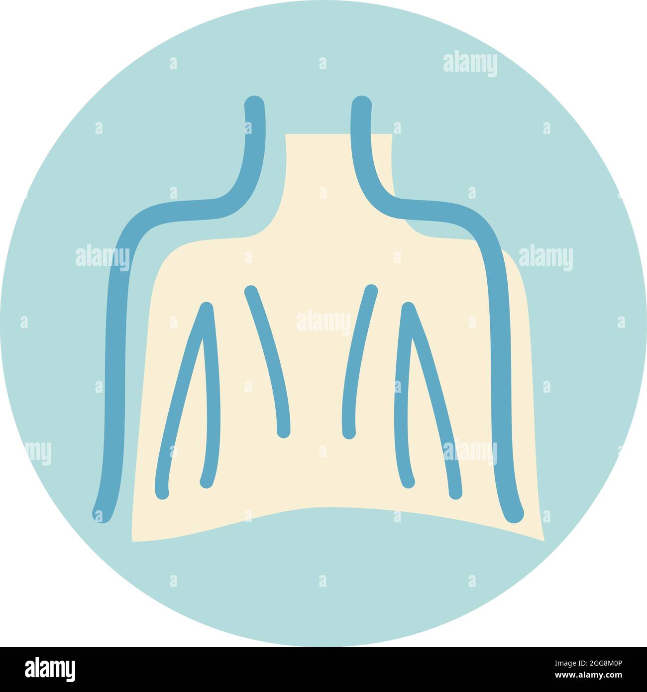 Human back, illustration, vector, on a white background Stock Vector ...