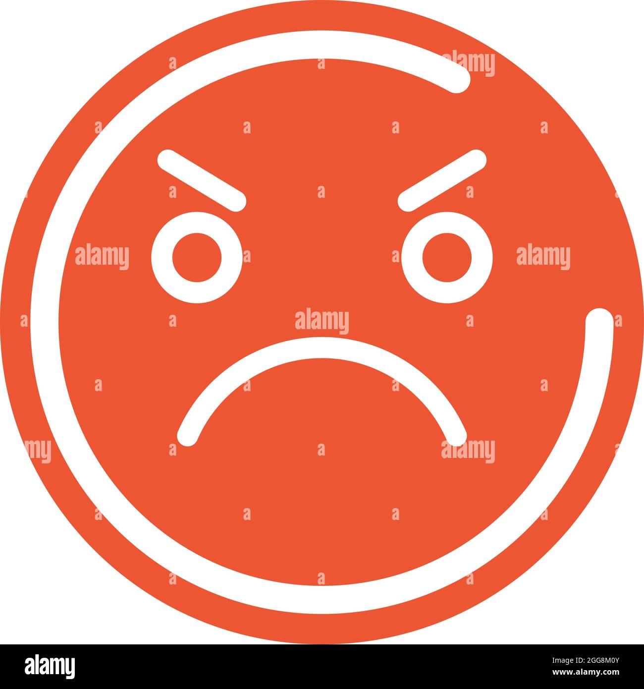 Angry emoticon on yellow Stock Vector Images - Alamy