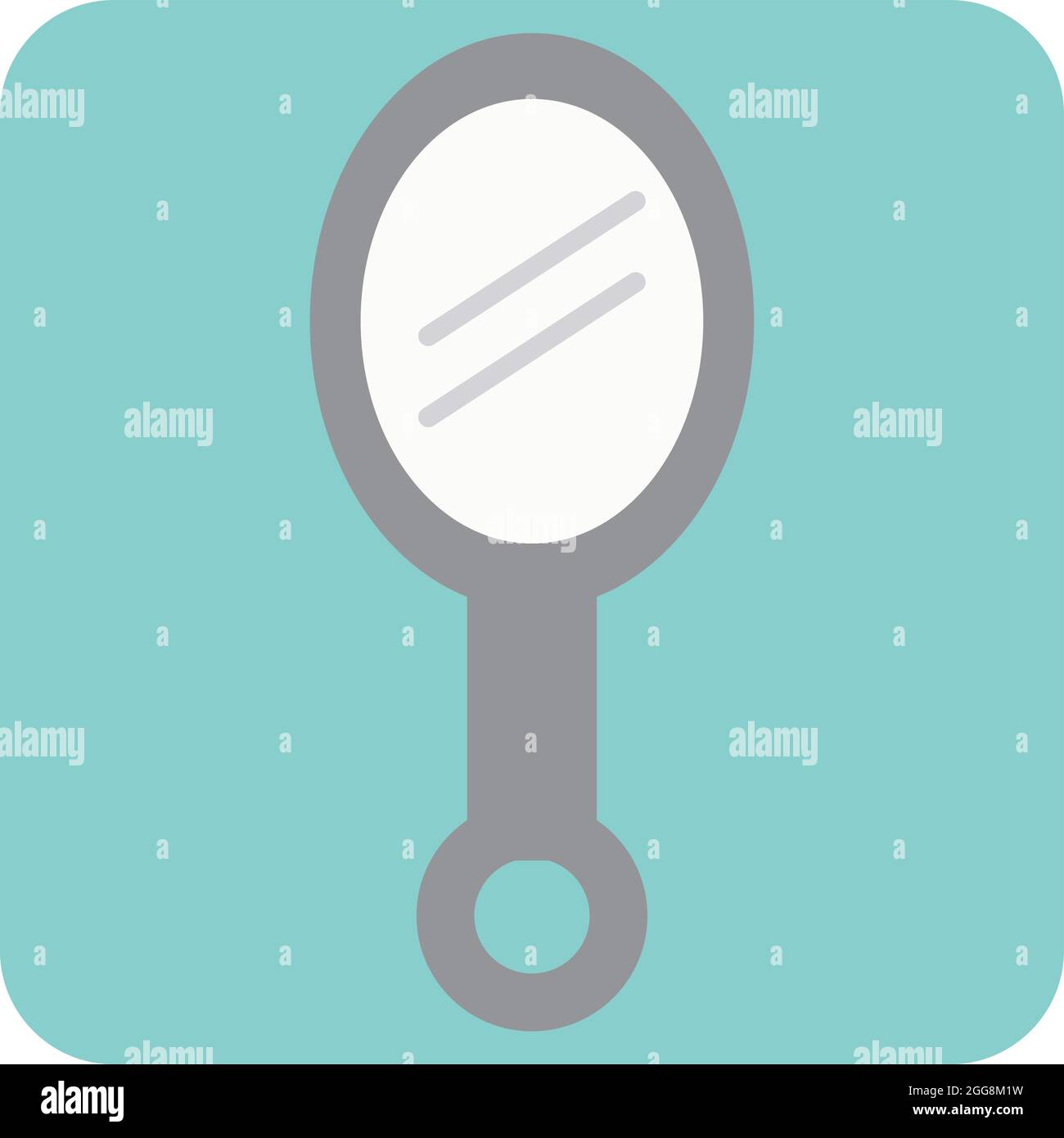 Hand mirror, illustration, vector, on a white background Stock Vector ...
