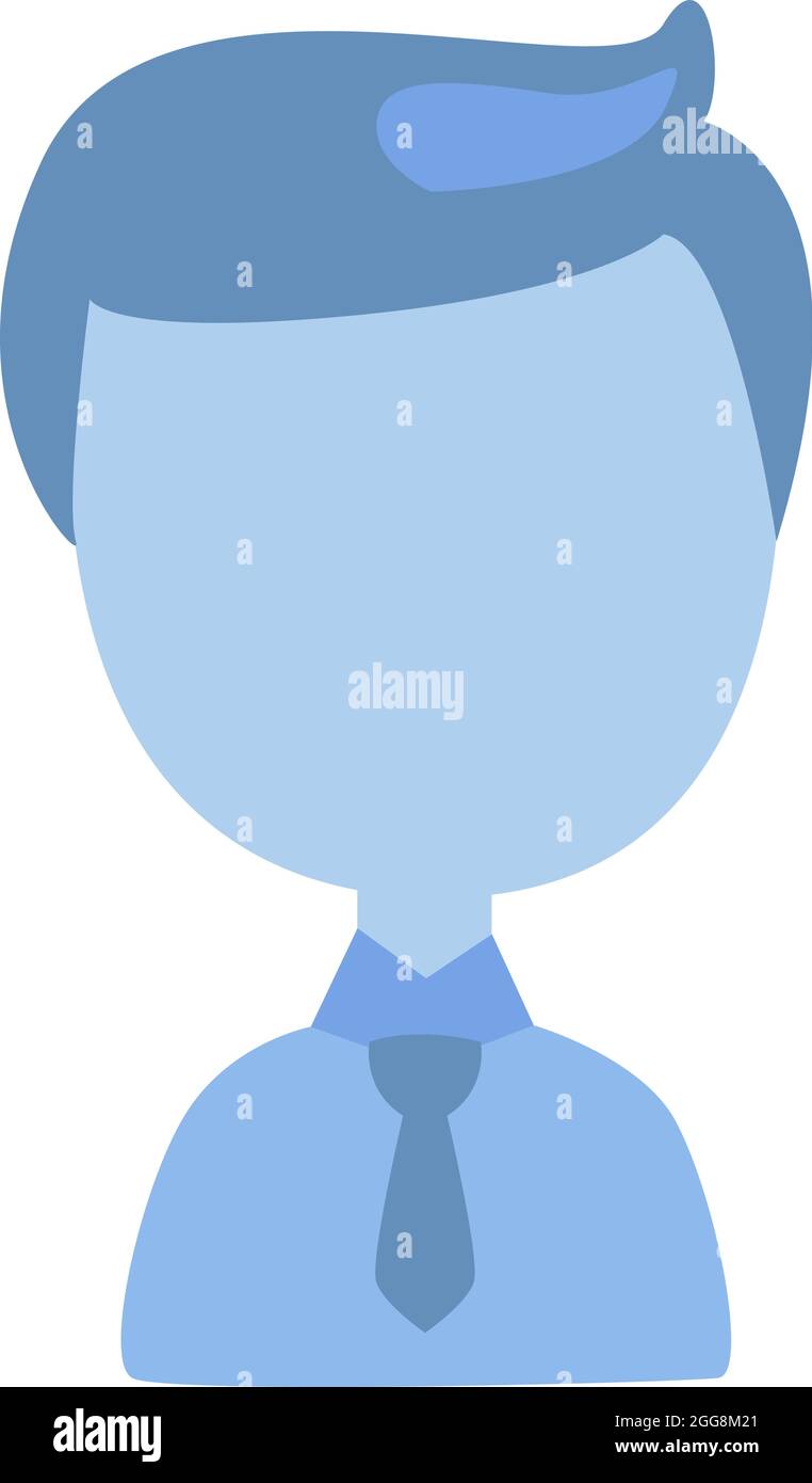 Male bank employee, illustration, vector, on a white background Stock ...