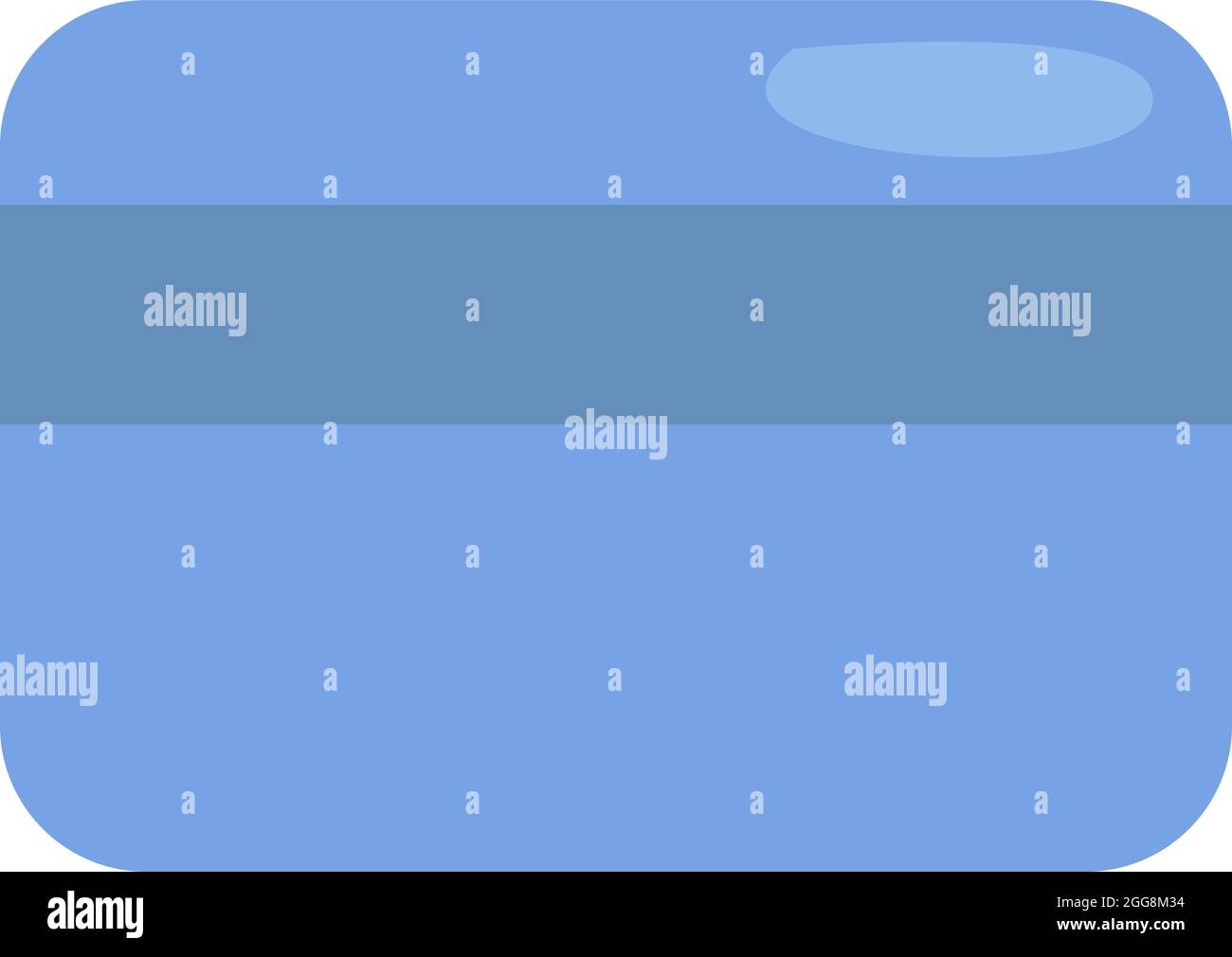 Blue credit card, illustration, vector, on a white background Stock ...