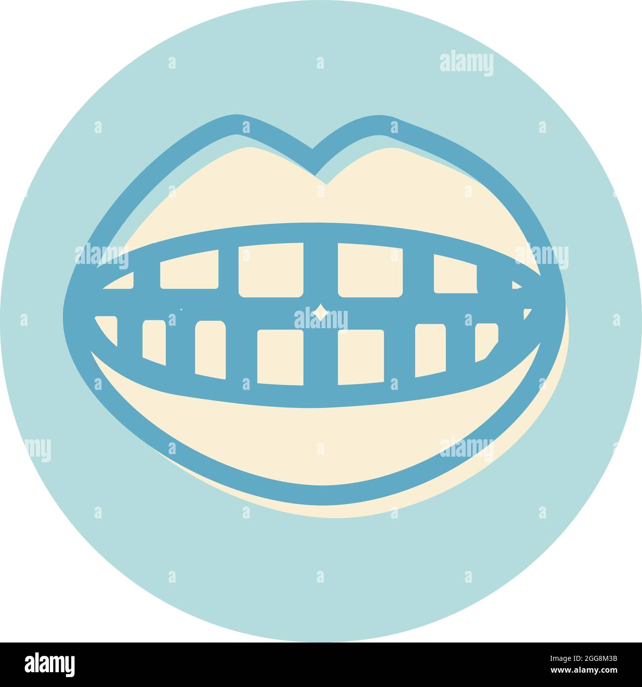 Human teeth, illustration, vector, on a white background Stock Vector ...