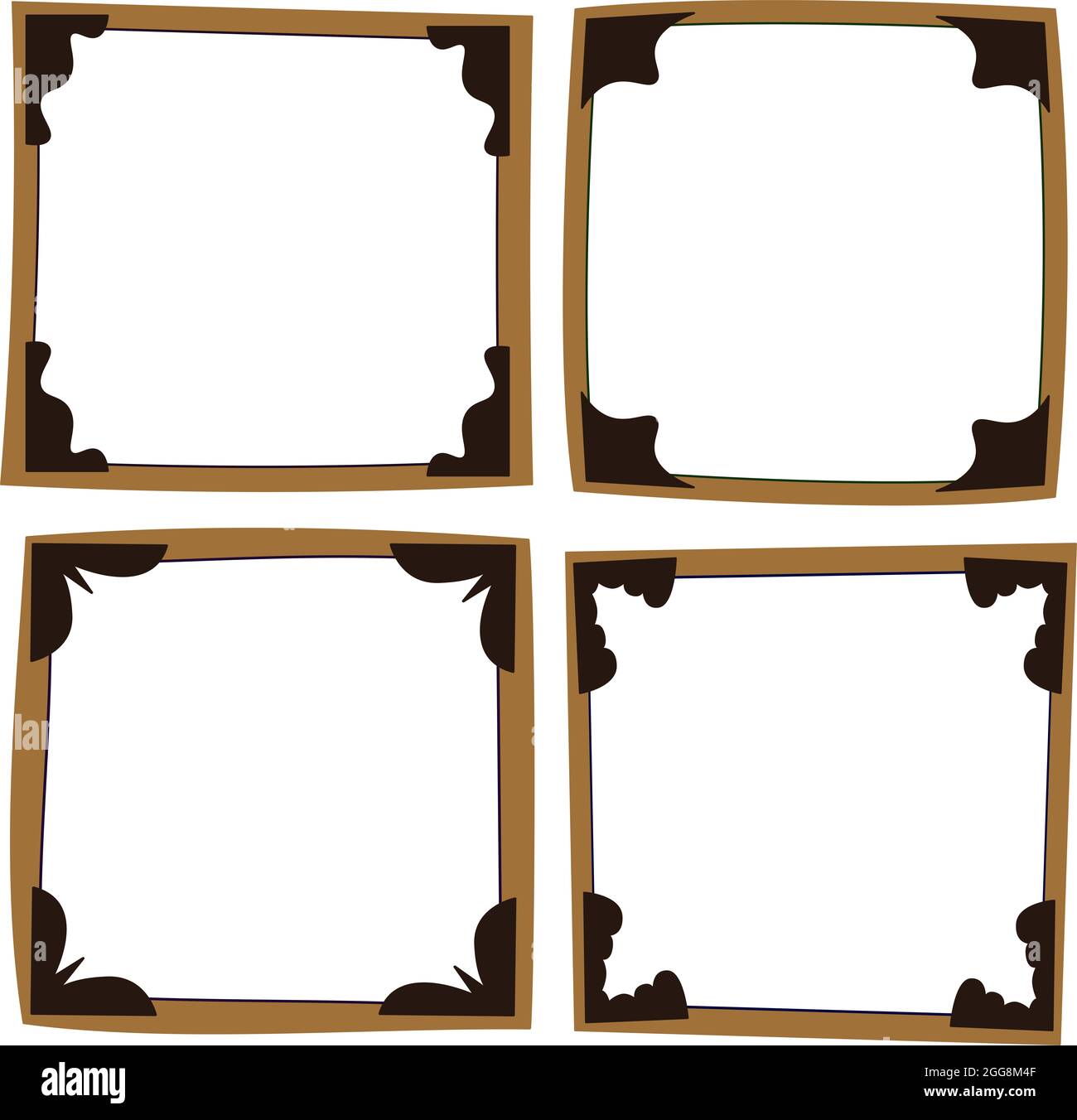 Square frame brush vector Cut Out Stock Images & Pictures - Alamy