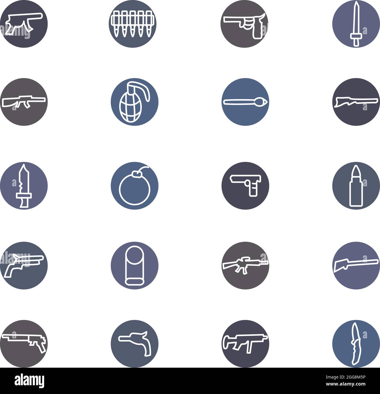 Cold firearms, illustration, vector, on a white background Stock Vector ...