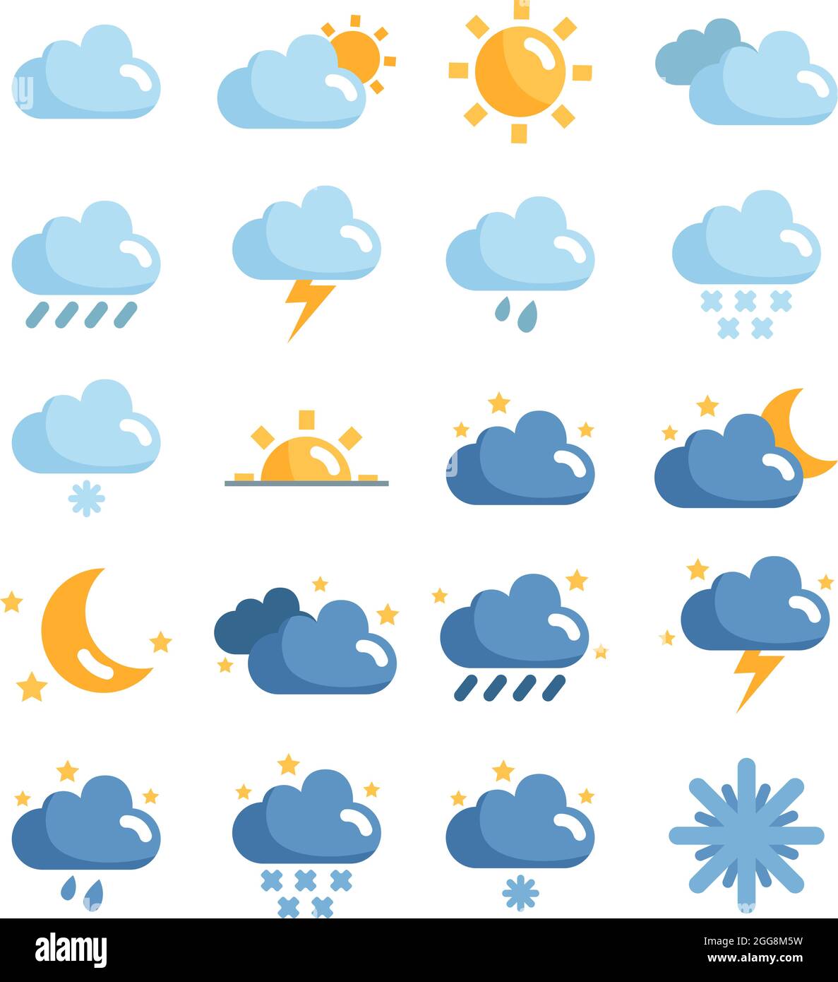 Weather cast, illustration, vector, on a white background Stock Vector ...