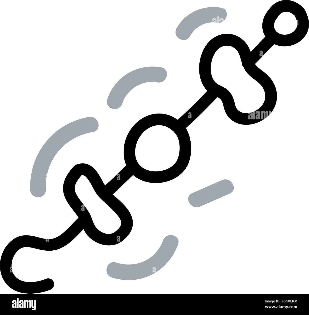 Barbeque on stick, illustration, vector, on a white background Stock ...