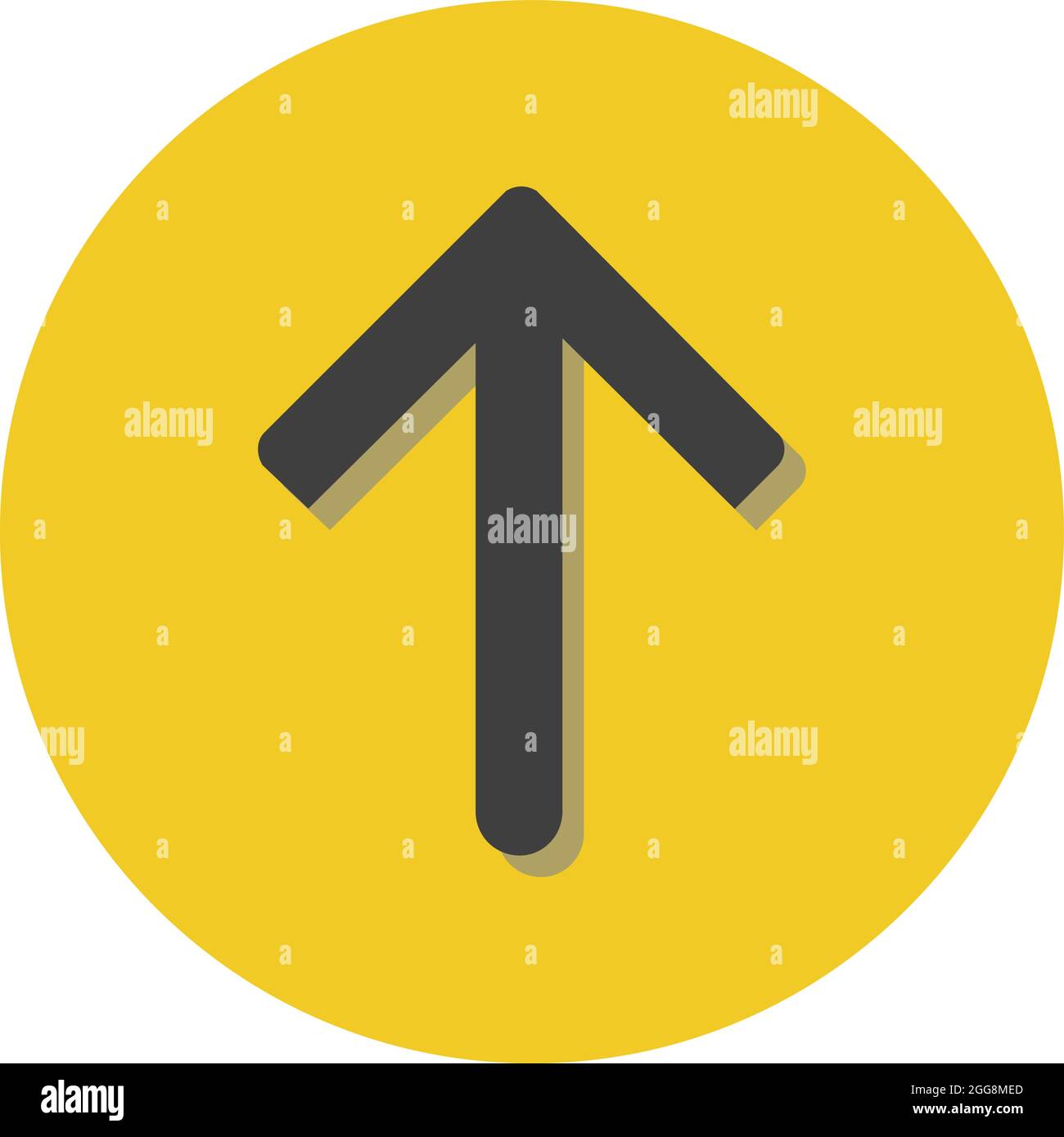 Arrow pointing up, illustration, vector, on a white background Stock ...