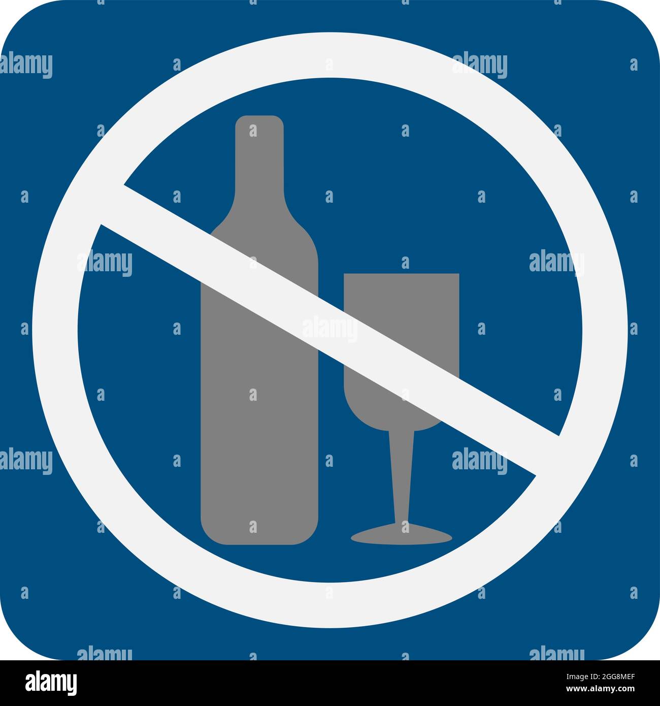 Alcohol prohibited, illustration, vector, on a white background Stock ...