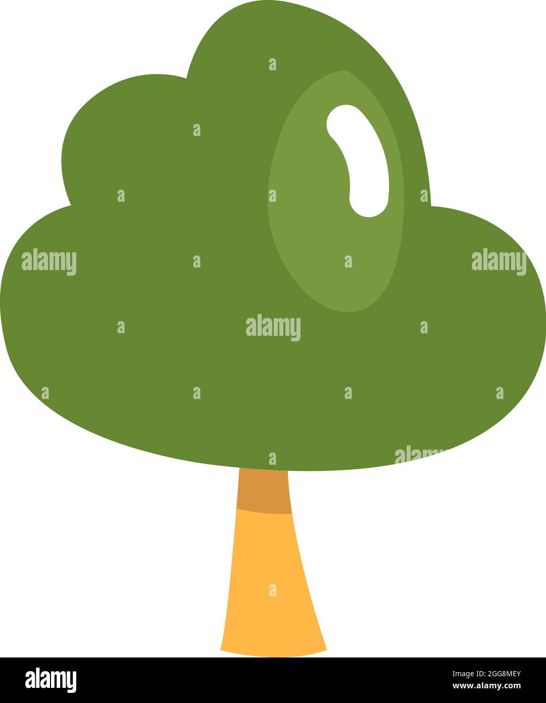 Green tall tree,illustration, vector, on a white background Stock ...