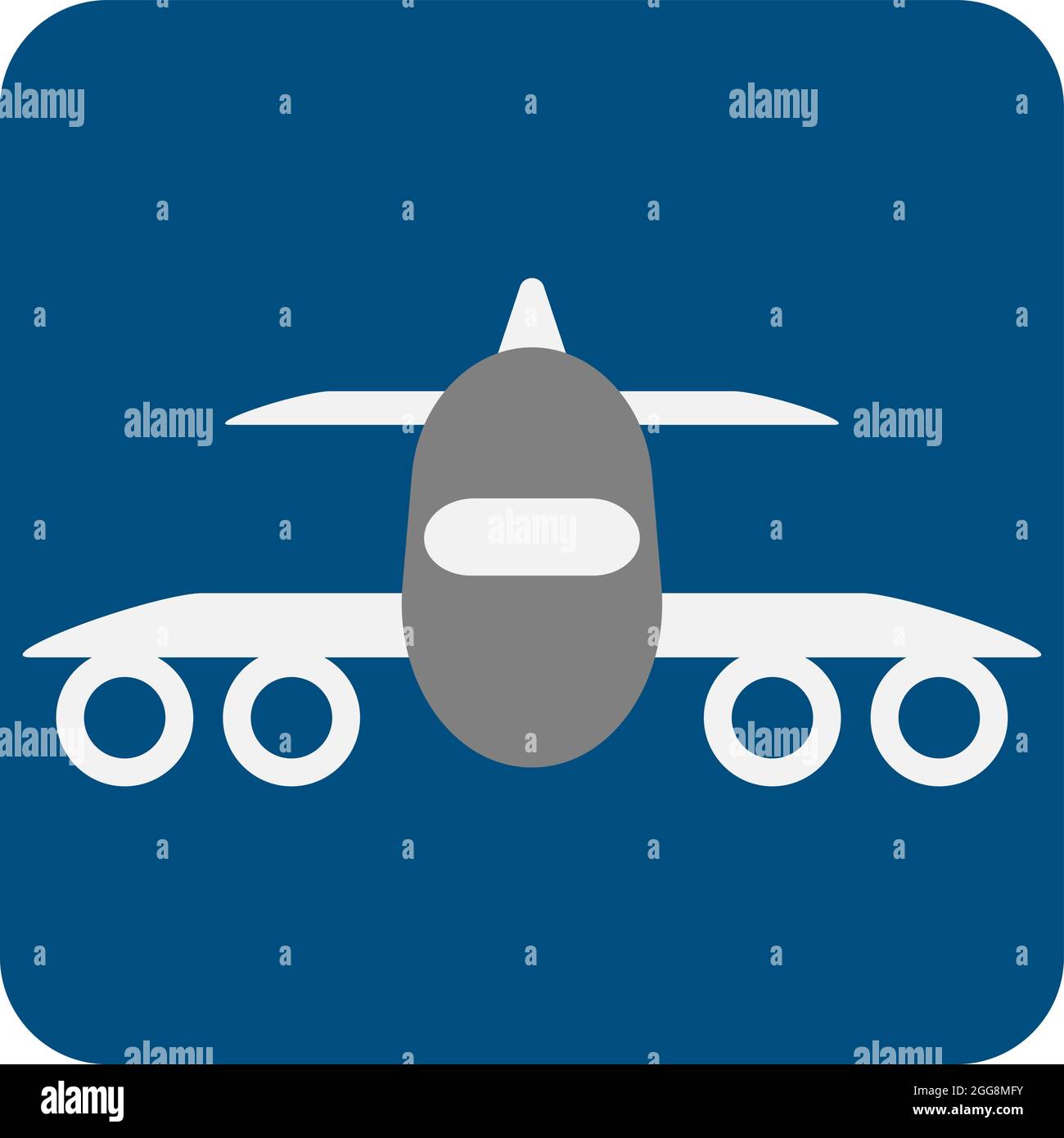 Grey airplane, illustration, vector, on a white background Stock Vector ...