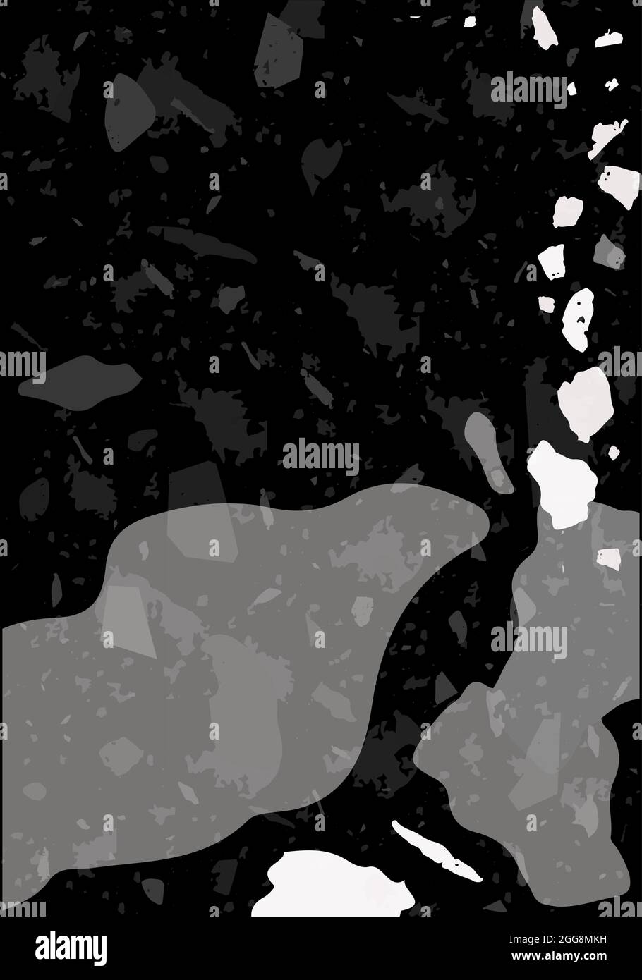Terrazzo modern abstract template. Black and white texture of classic ...