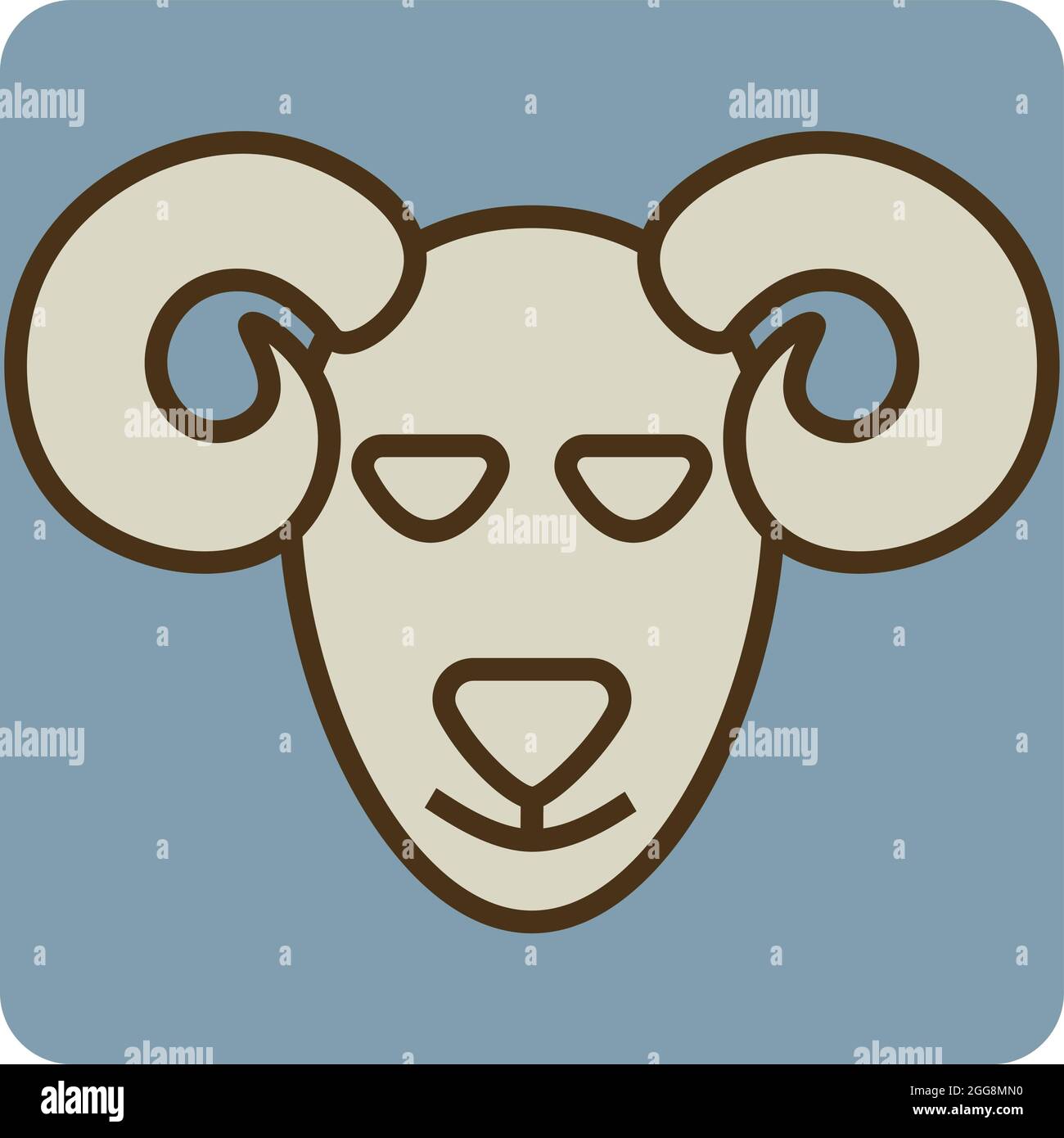 Brown Ram Head Illustration Vector On A White Background Stock Vector Image And Art Alamy
