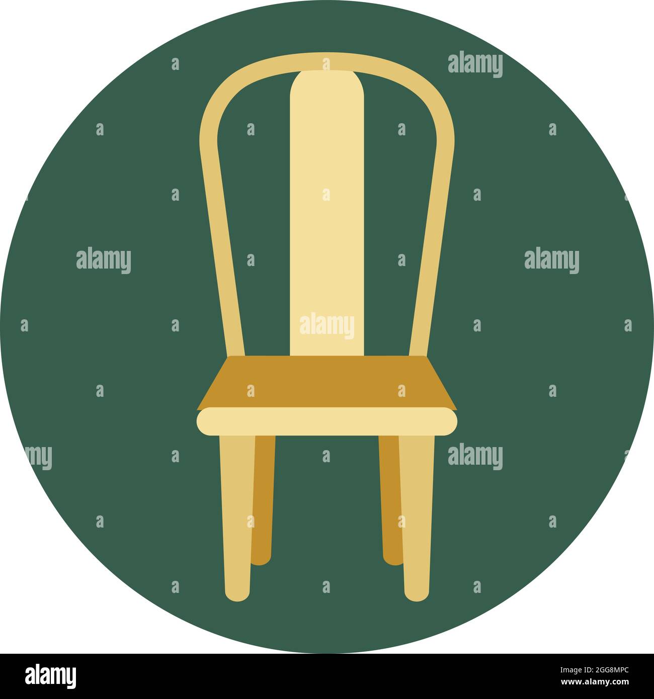 Modern wooden chair, illustration, vector, on a white background Stock ...
