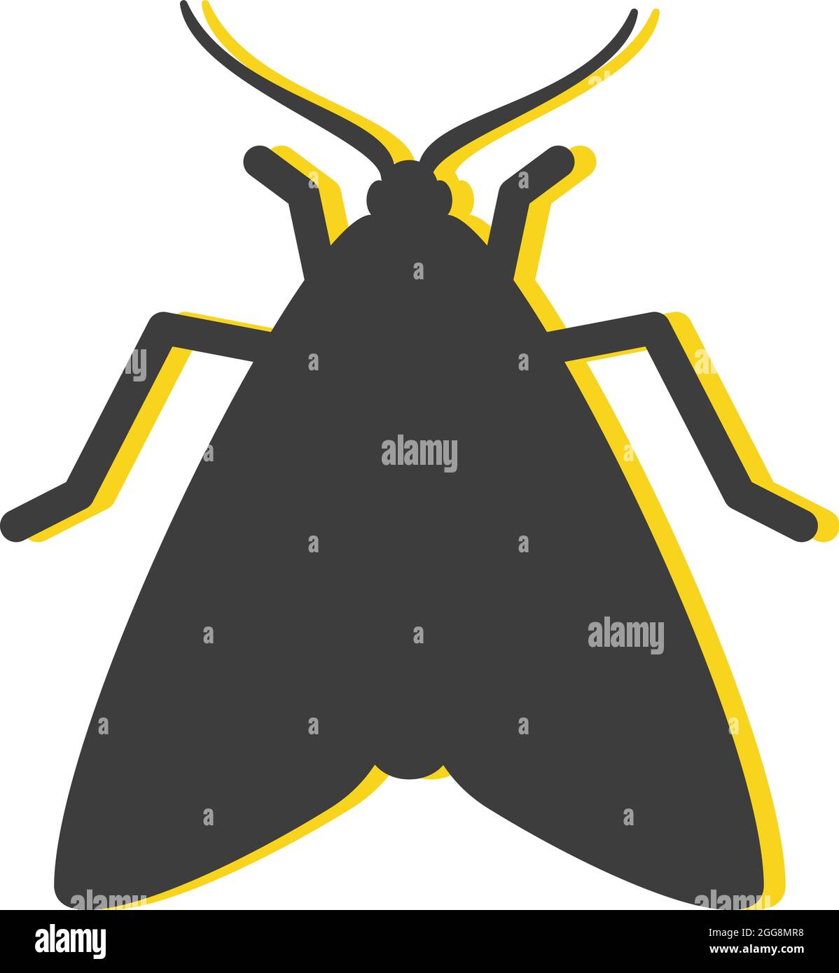 Big moth, illustration, vector, on a white background Stock Vector ...
