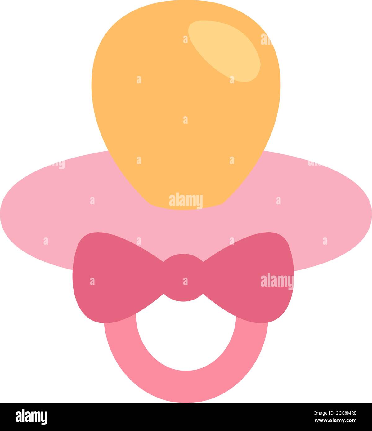 Pink Baby Bow Illustration