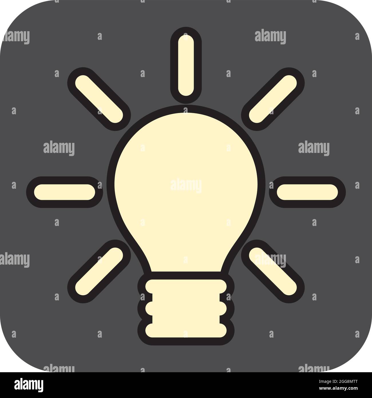 Lighting bulb, illustration, vector, on a white background Stock Vector ...