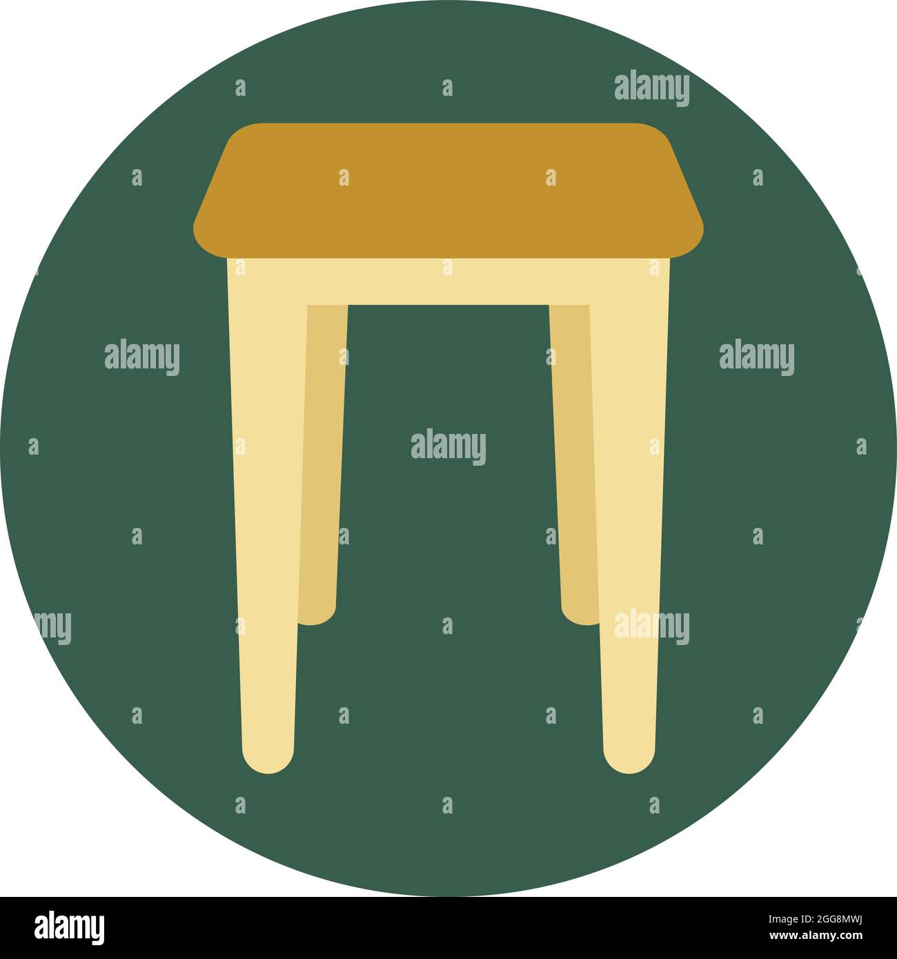 Little stool, illustration, vector, on a white background Stock Vector ...
