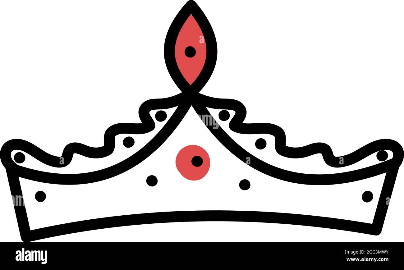 Elegant tiara, illustration, vector, on a white background Stock Vector ...