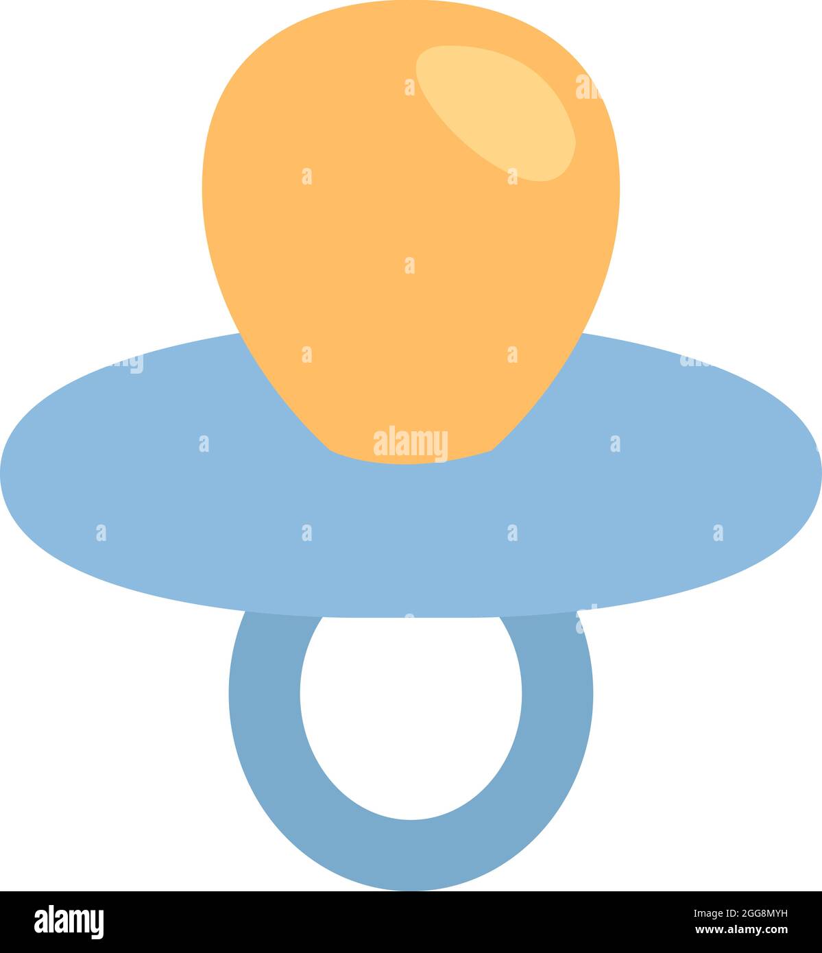 Baby pacifier, illustration, vector, on a white background Stock Vector ...
