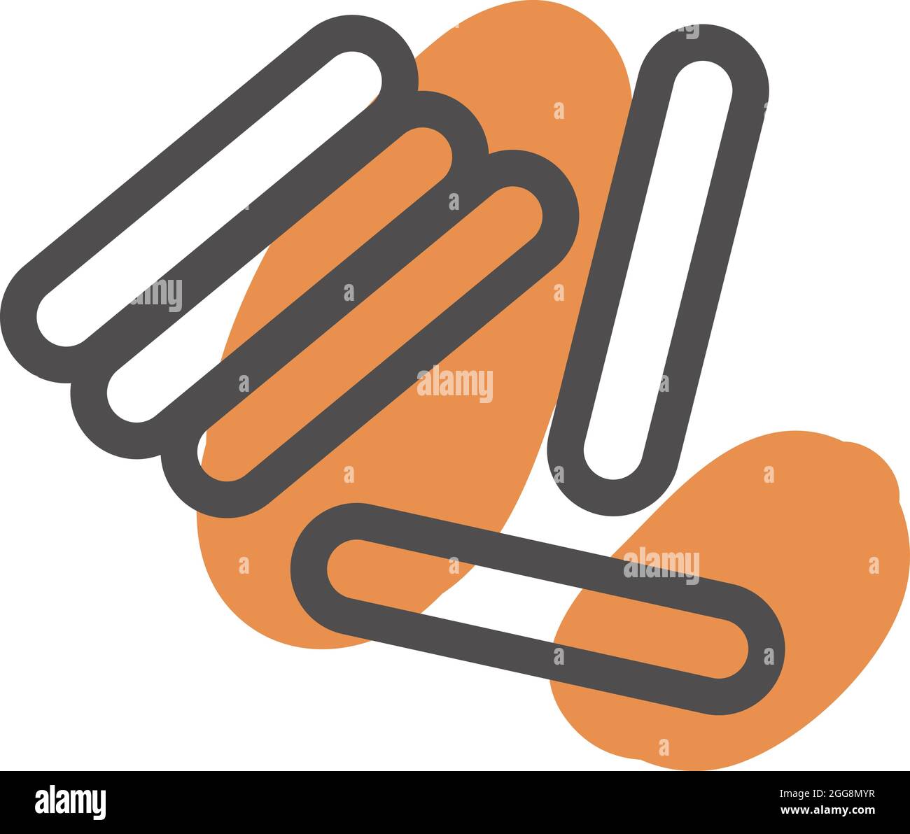 Bacteria sticks, illustration, vector, on a white background Stock ...