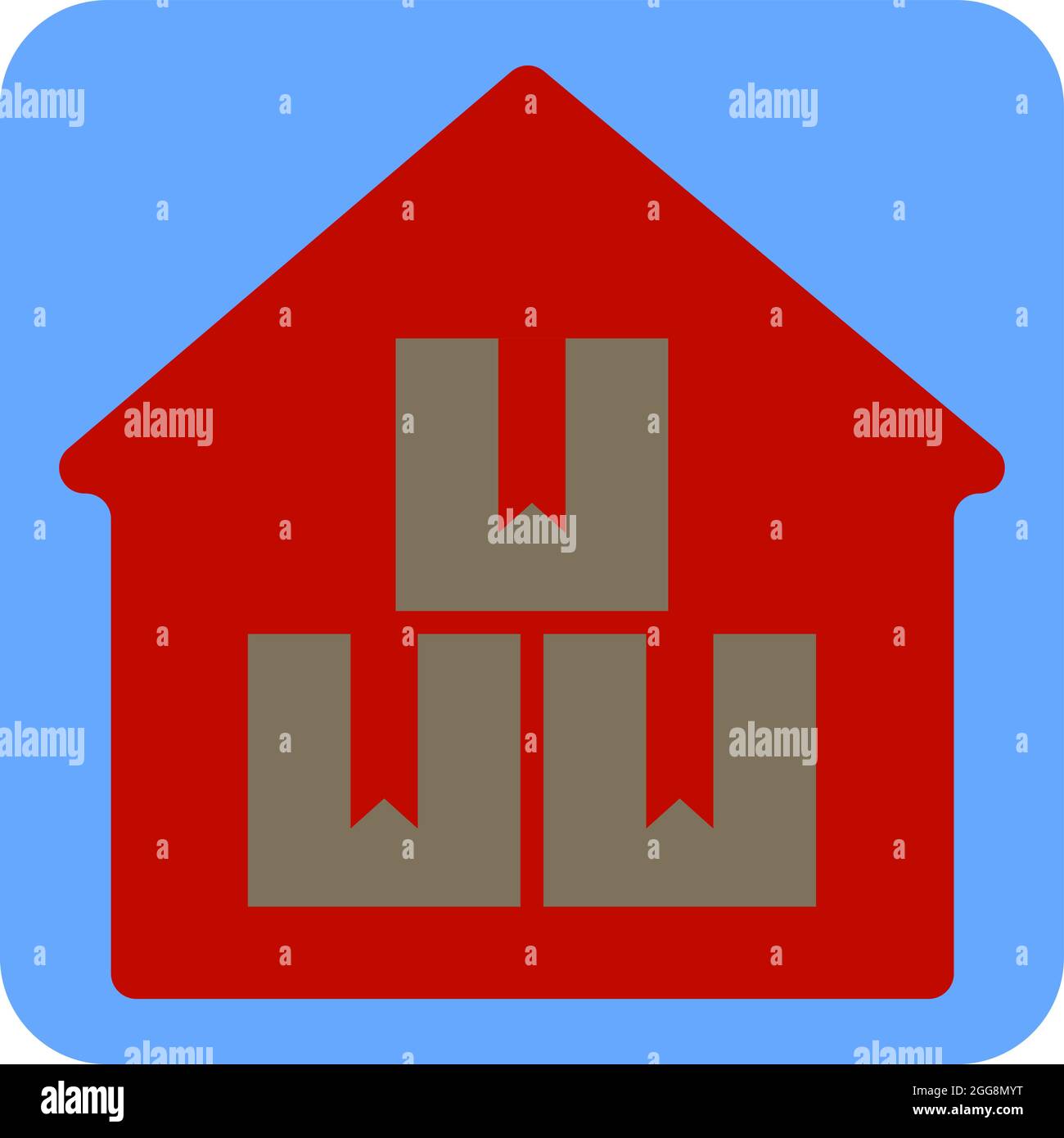 Completed delivery, illustration, vector, on a white background Stock ...