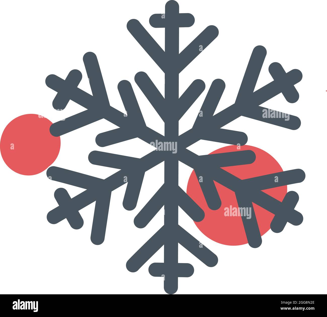 Christmas snowflake, illustration, vector, on a white background Stock ...